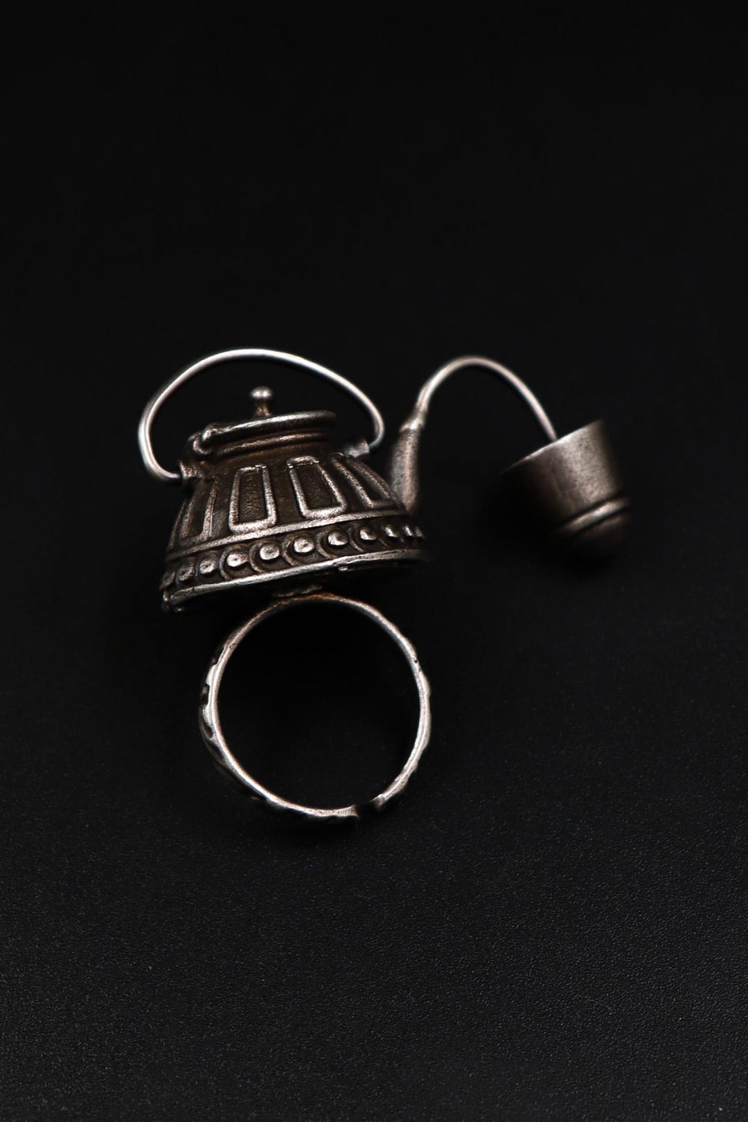 Vintage Teapot Adjustable Ring – Unique Silver Tea Kettle Jewelry ...