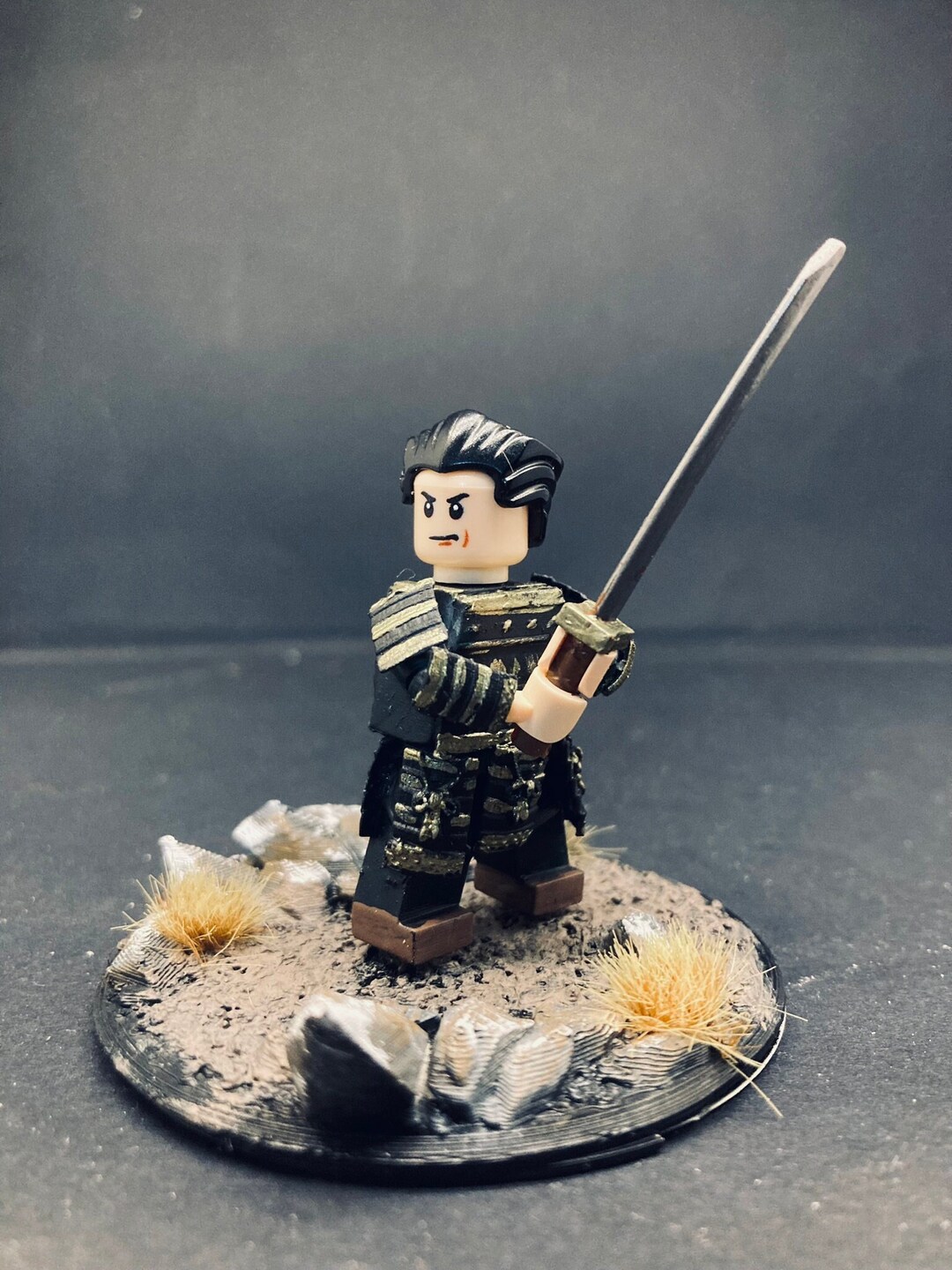 Samurai in Fight Stance 47 Ronin Vignette Handmade Pro Paint - Etsy