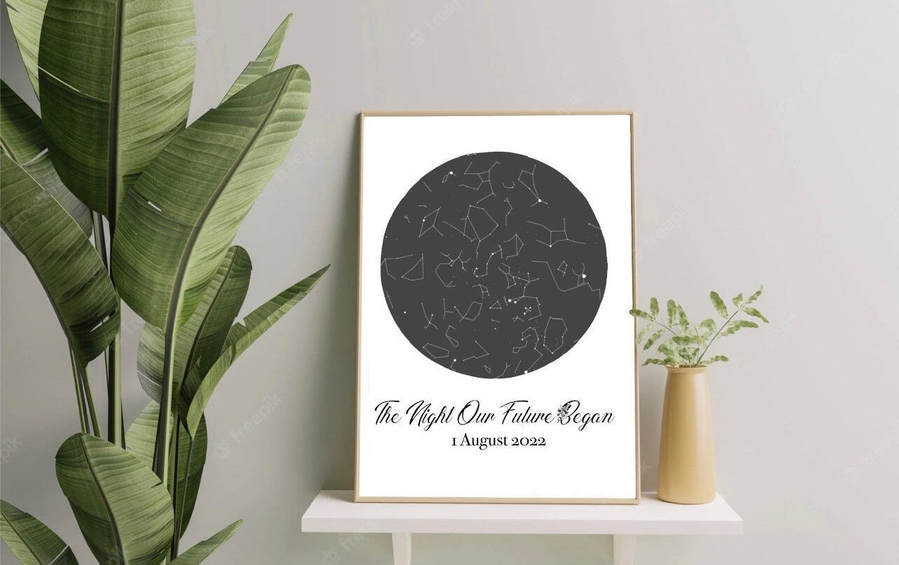 Custom Star Map Illustration - Etsy