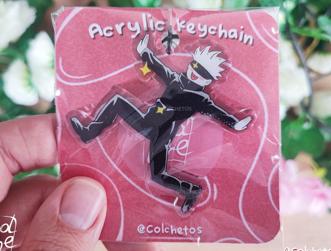 Gojo Satoru Keychain Epoxy Glitter Stars - Jujutsu Kaisen | Gojo Sensei ...