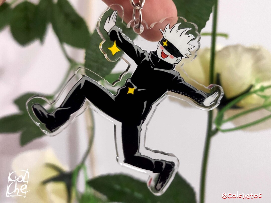 Gojo Satoru Keychain Jujutsu Kaisen Gojo Sensei Anime Keychain by ...