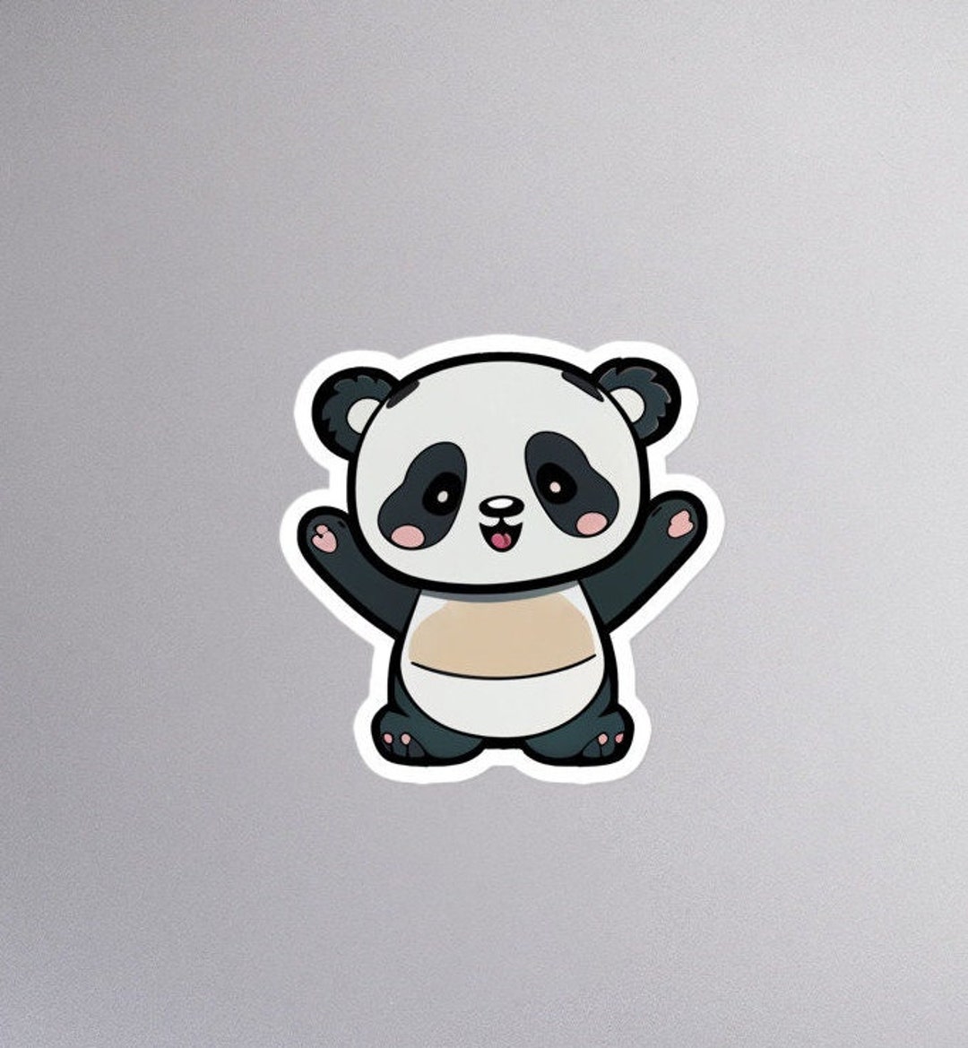 Cute Panda Sticker - Etsy