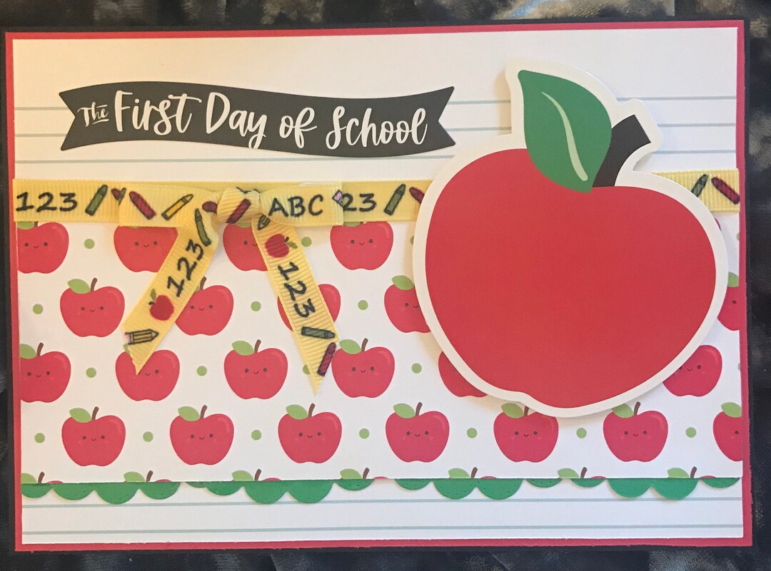 Back to School Card the First Day of School - Etsy