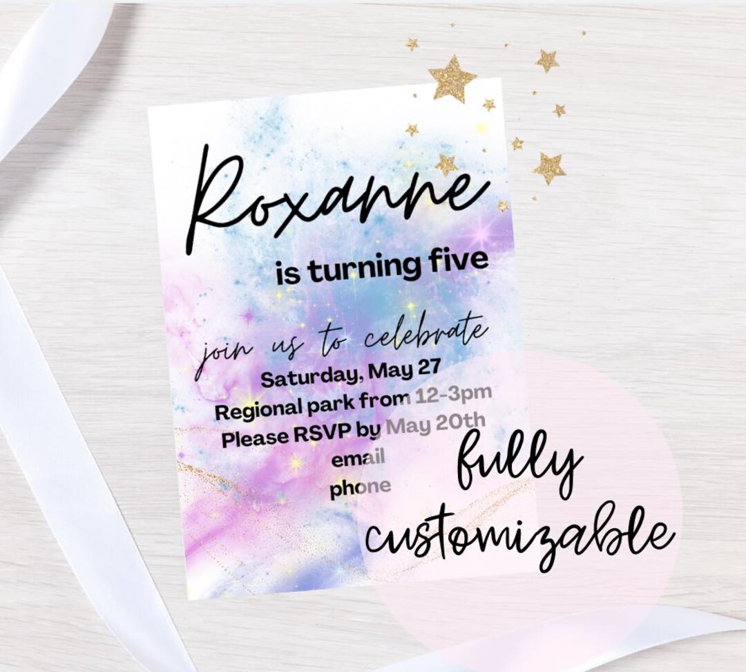 Out of This World Party Invitation (INSTANT DOWNLOAD) - Etsy