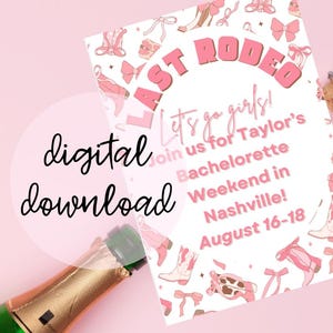 Last Rodeo Bachelorette Invitation (INSTANT DOWNLOAD) - Etsy