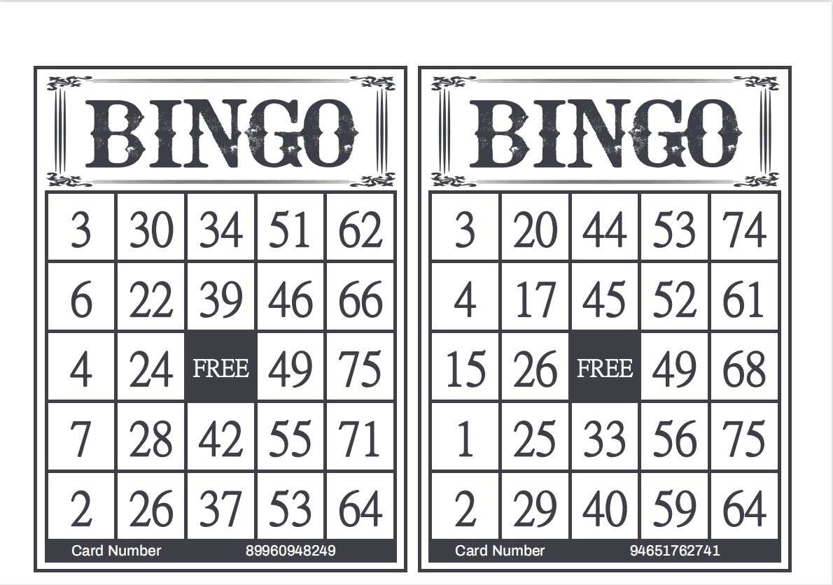Printable Classic Bingo Card - Instant Download - Perfect for Parties ...