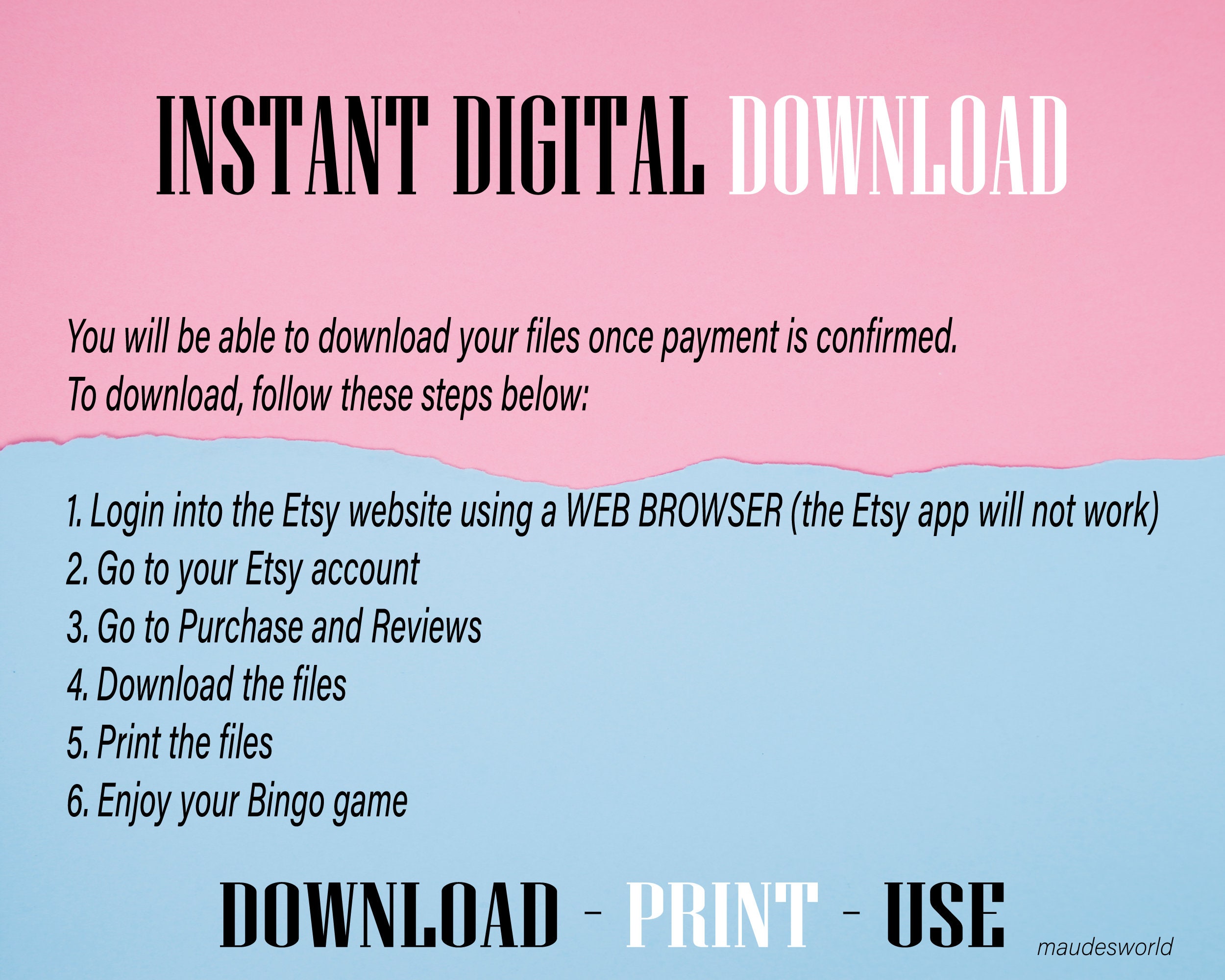 75 Balls Classic Bingo Cards Printable Instant Download 1200 Cards 2 ...