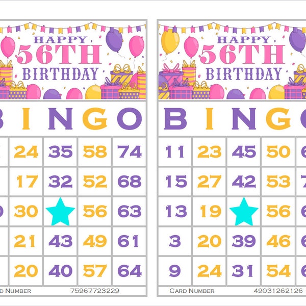 Free Large Printable Bingo Cards - Etsy