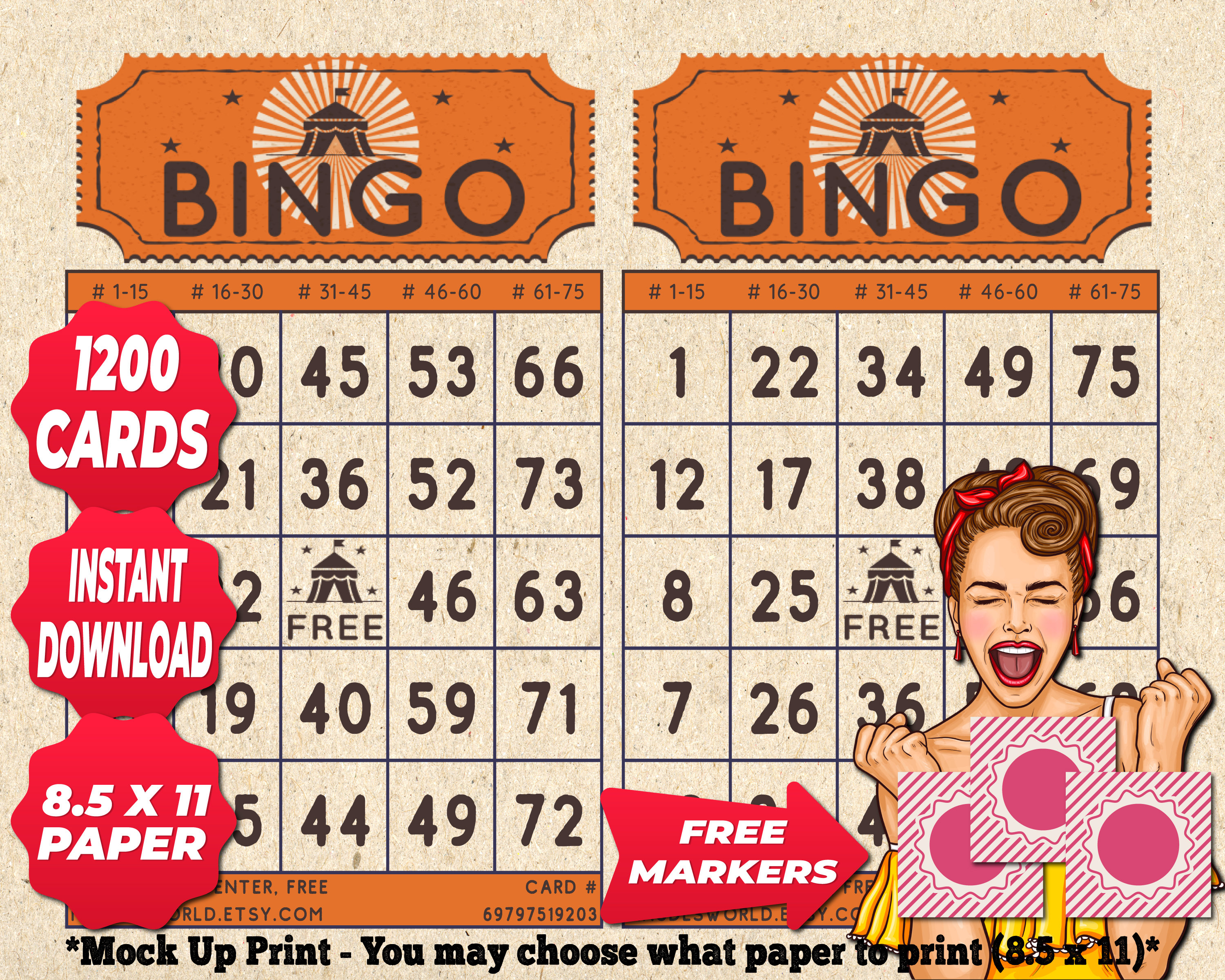Vintage Bingo Cards