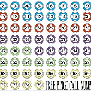 75 Balls Classic Bingo Cards Printable Instant Download 1200 Cards per ...