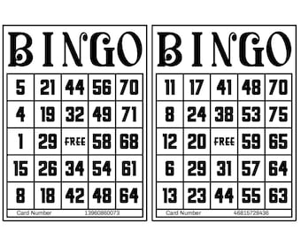 1200 Printable Bingo Cards 2 per Page Large Christmas Bingo - Etsy