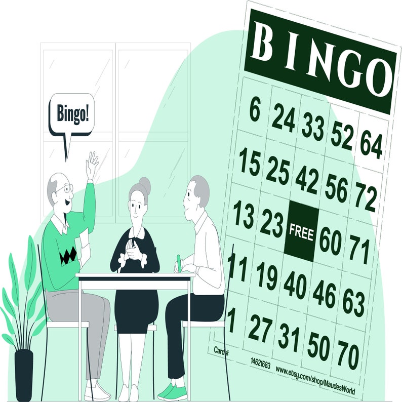 1200 Printable Bingo Cards, 2 per Page, Large, Christmas Bingo Game ...