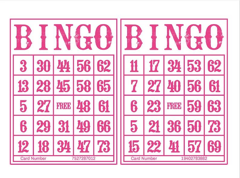 1200 Printable Bingo Cards, 2 per Page, Large, Activities for Seniors ...