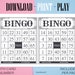 75 Balls Classic Bingo Card Printable Instant Download 1200 Cards per ...