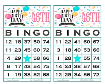 75 Balls Classic Bingo Card Printable Instant Download 1200 - Etsy