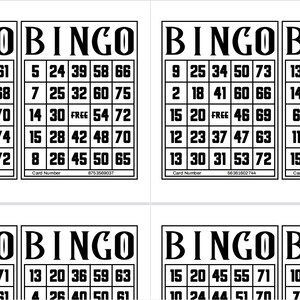 1200 Printable Bingo Cards, 2 per Page, Large, Activities for Seniors ...