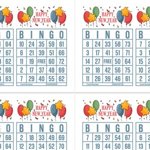 1200 Printable Bingo Cards, 2 per Page, Large, Birthday Bingo Game ...