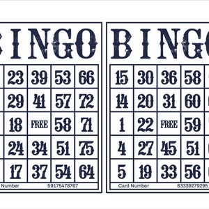 1200 Printable Bingo Cards, 2 per Page, Large, Activities for Seniors ...