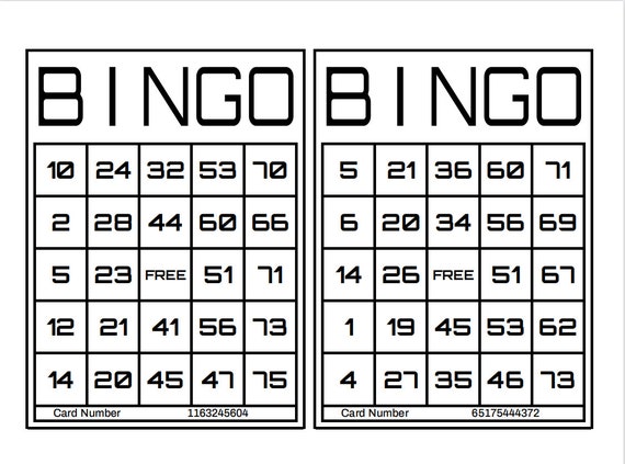 75 Balls Classic Bingo Cards Printable Instant Download, 52% OFF