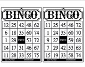 75 Balls Classic Bingo Cards Printable Instant Download 1200 - Etsy