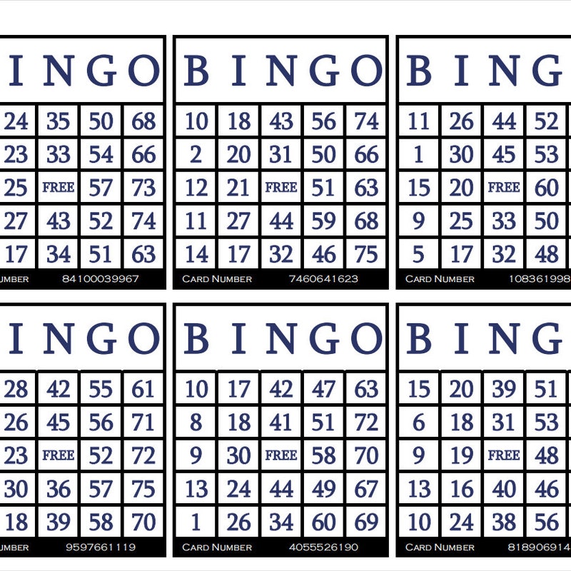 Darmowe bingo do druku - Etsy Polska