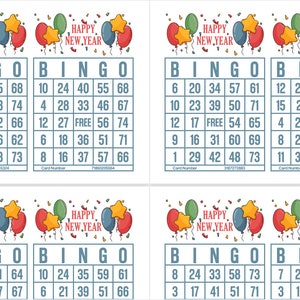 1200 Printable Bingo Cards, 2 per Page, Large, Birthday Bingo Game ...