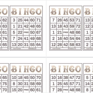 1200 Printable Bingo Cards, 2 per Page, Large, Classic Bingo Game ...