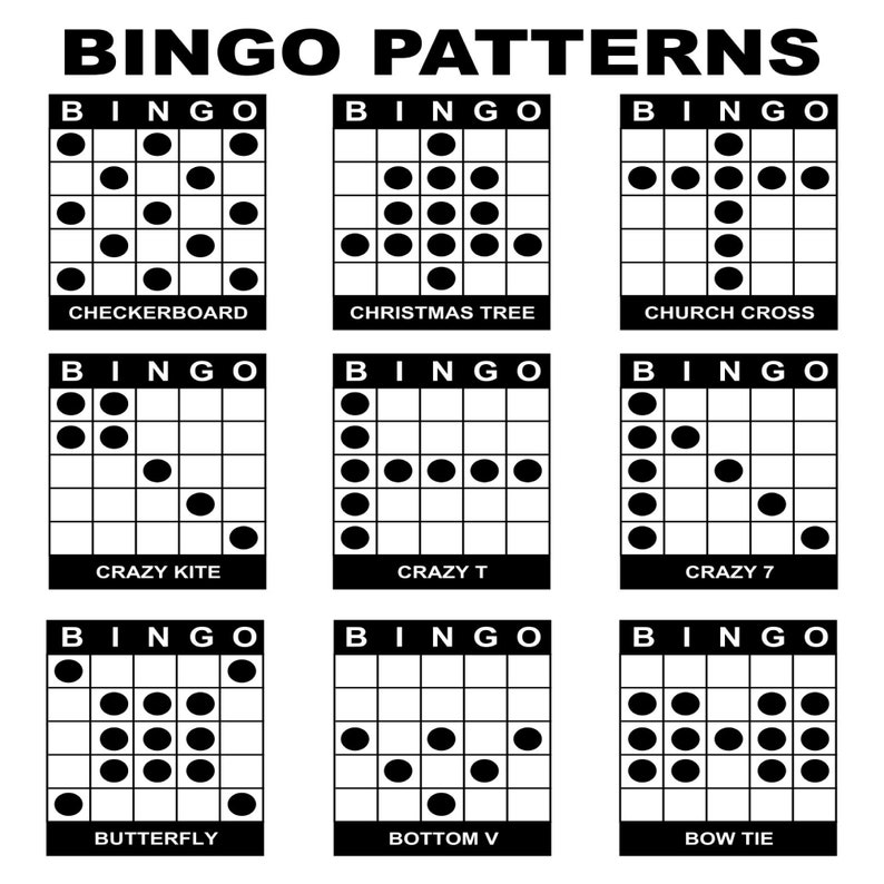 1200 Printable Bingo Cards 2 per Page Large 54th Birthday - Etsy