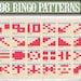 96 Bingo Patterns 24 per Page Printable Instant Download - Etsy