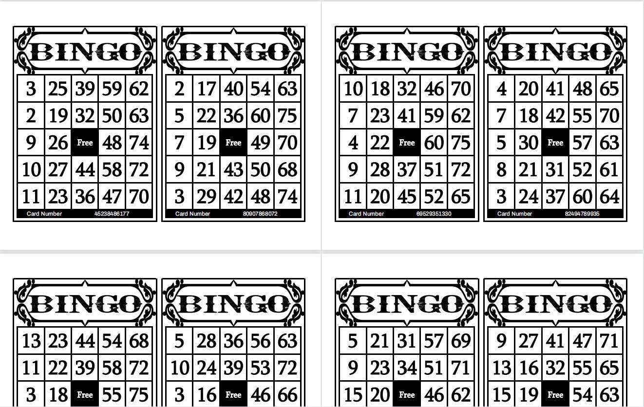 75 Balls Classic Bingo Cards Printable Instant Download 1200 Cards per ...