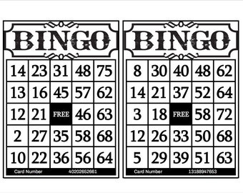 1200 Printable Bingo Cards 2 per Page Large Activities for - Etsy