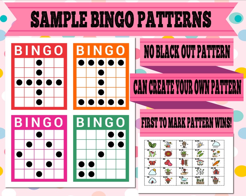 Hello Spring, Springtime Printable Bingo Cards (50 Different Cards ...