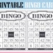 75 Balls Classic Bingo Cards Printable Instant Download 1200 Cards 2 ...