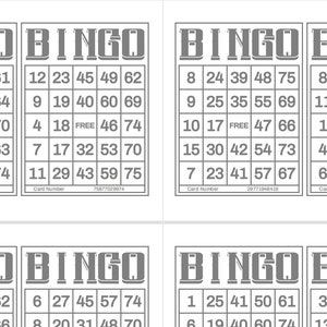 1200 Printable Bingo Cards, 2 per Page, Large, Activities for Seniors ...