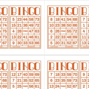 1200 Printable Bingo Cards, 2 per Page, Large, Classic Bingo Game ...