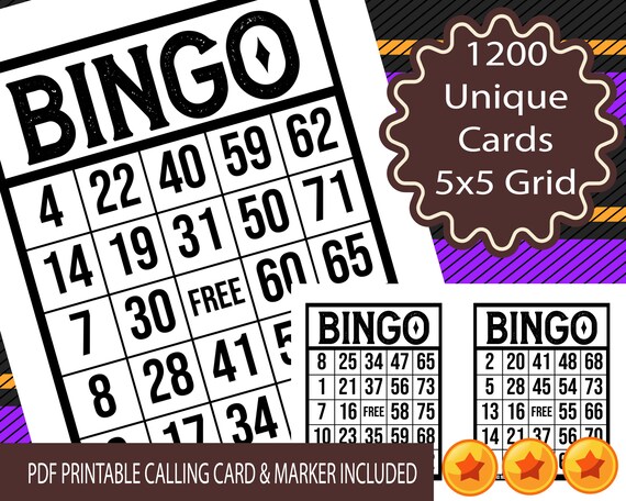75 Balls Classic Bingo Cards Printable Instant Download, 52% OFF