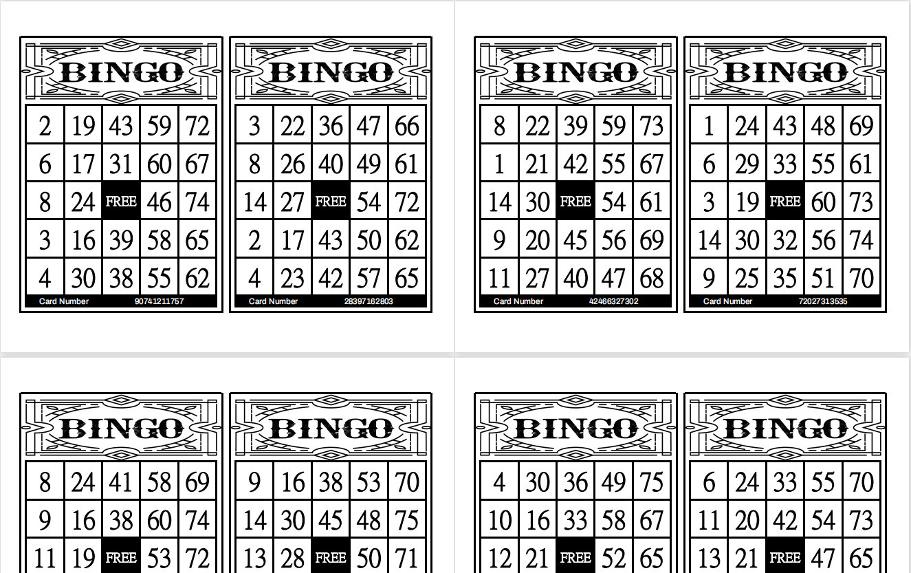75 Balls Classic Bingo Cards Printable Instant Download 1200 Cards per ...