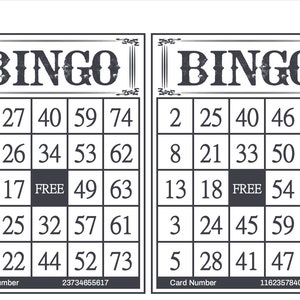Printable Classic Bingo Card - Instant Download - Perfect for Parties ...