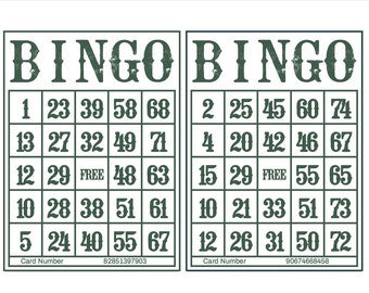 1200 Printable Bingo Cards, 2 per Page, Large, Activities for Holidays ...