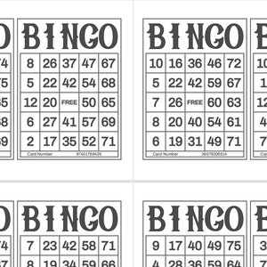 1200 Printable Bingo Cards, 2 per Page, Large, Activities for Seniors ...