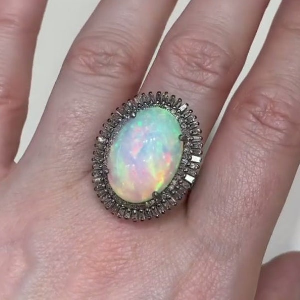 Opal Ring Silver - Etsy