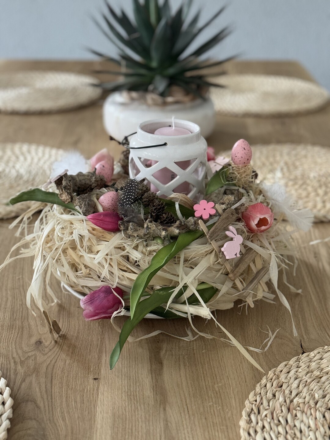 Spring Wreath, Table Decoration, Easter Decoration, Arrangement, Tulip ...