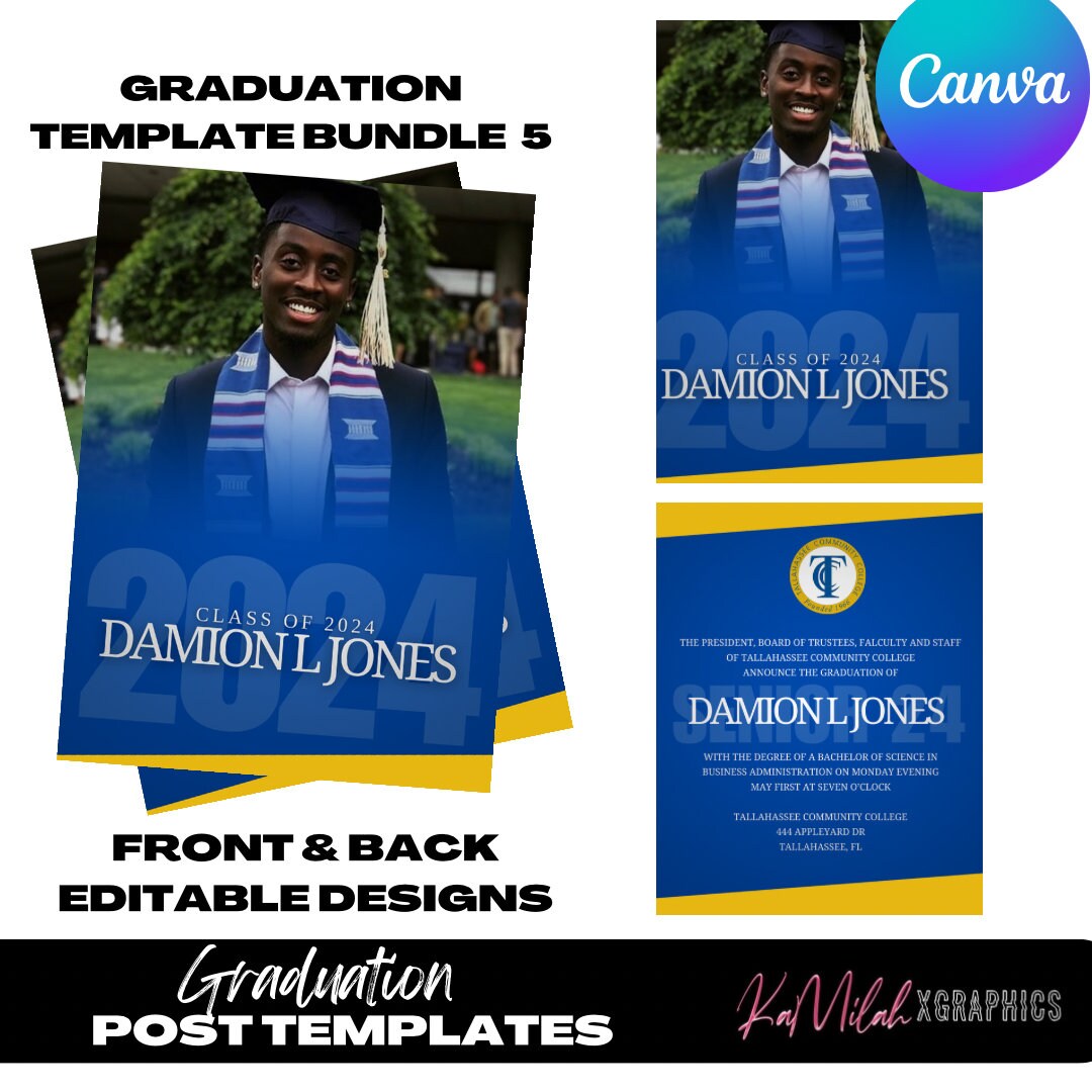 Graduation Invitation Flyer, Graduation Party, Class of 2024, Congrats ...