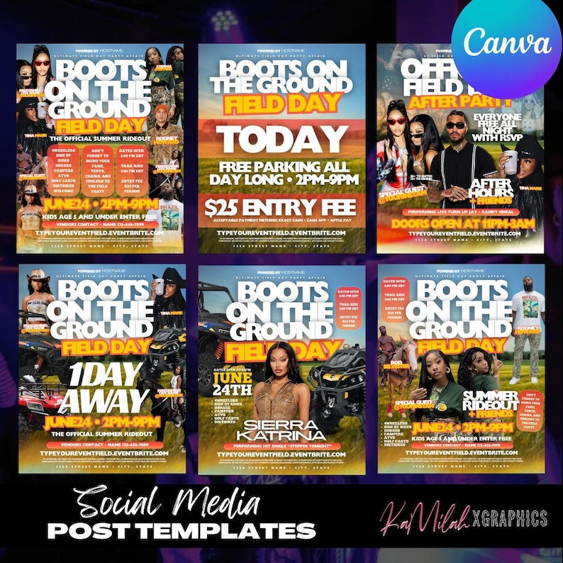 Content Media Flyers Flyer (6 TEMPLATES), ATV Party Flyer, Dirtbike ...