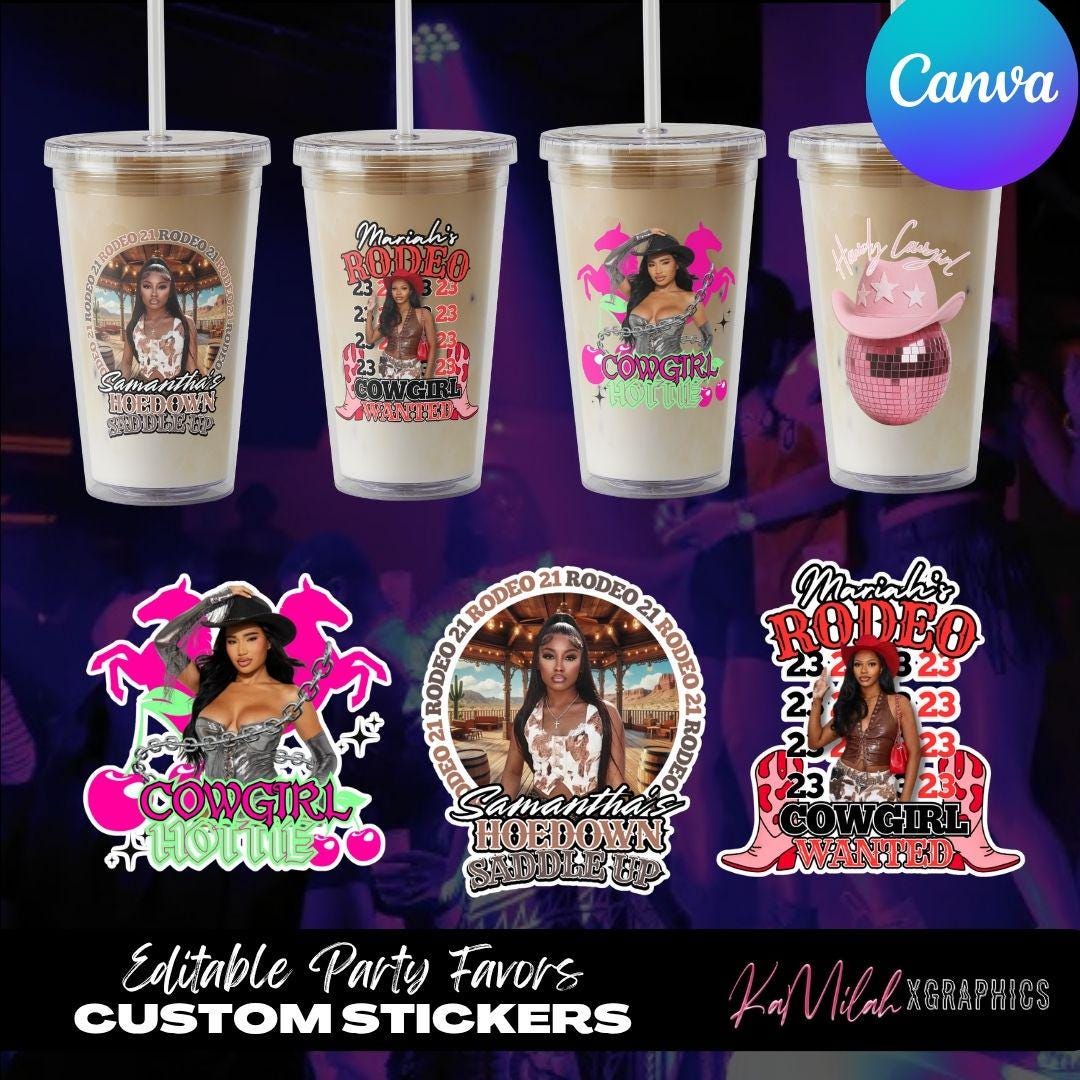 Editable Party Cup Template, Custom Design (canva Digital Download) - Etsy