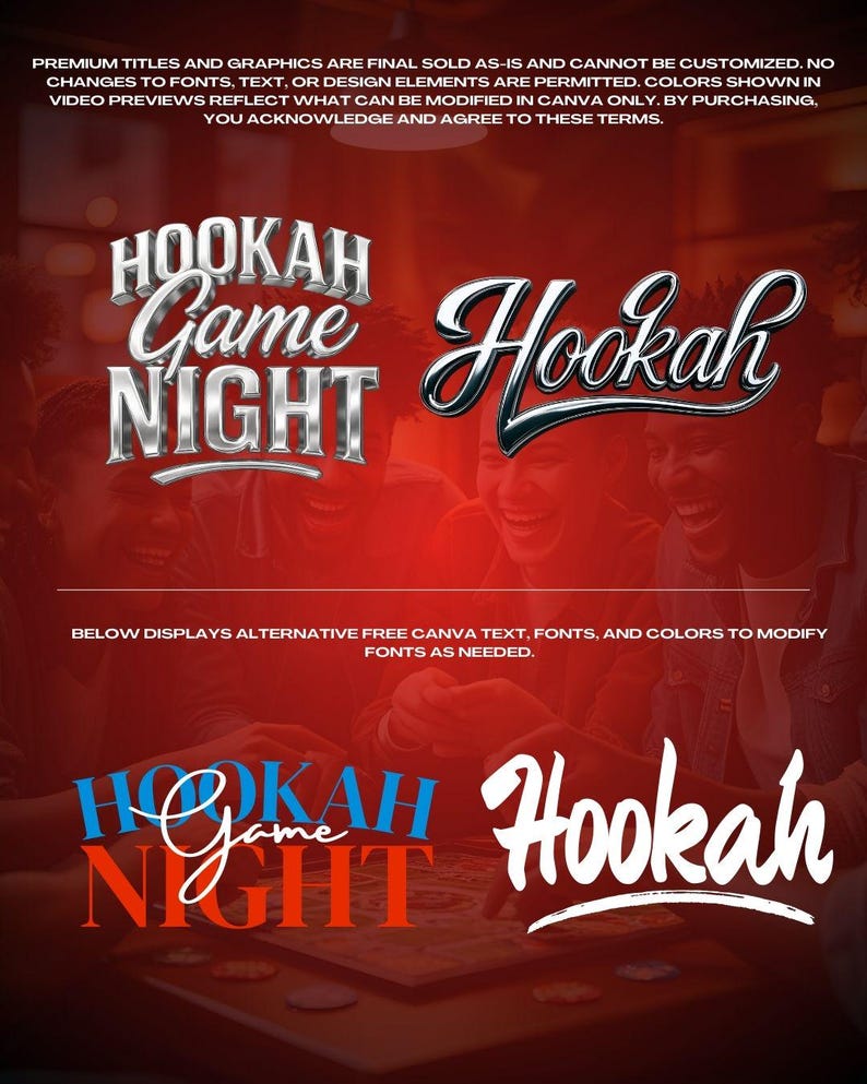 Hookah Game Night Flyer Templates, Club Event (canva Editable) - Etsy
