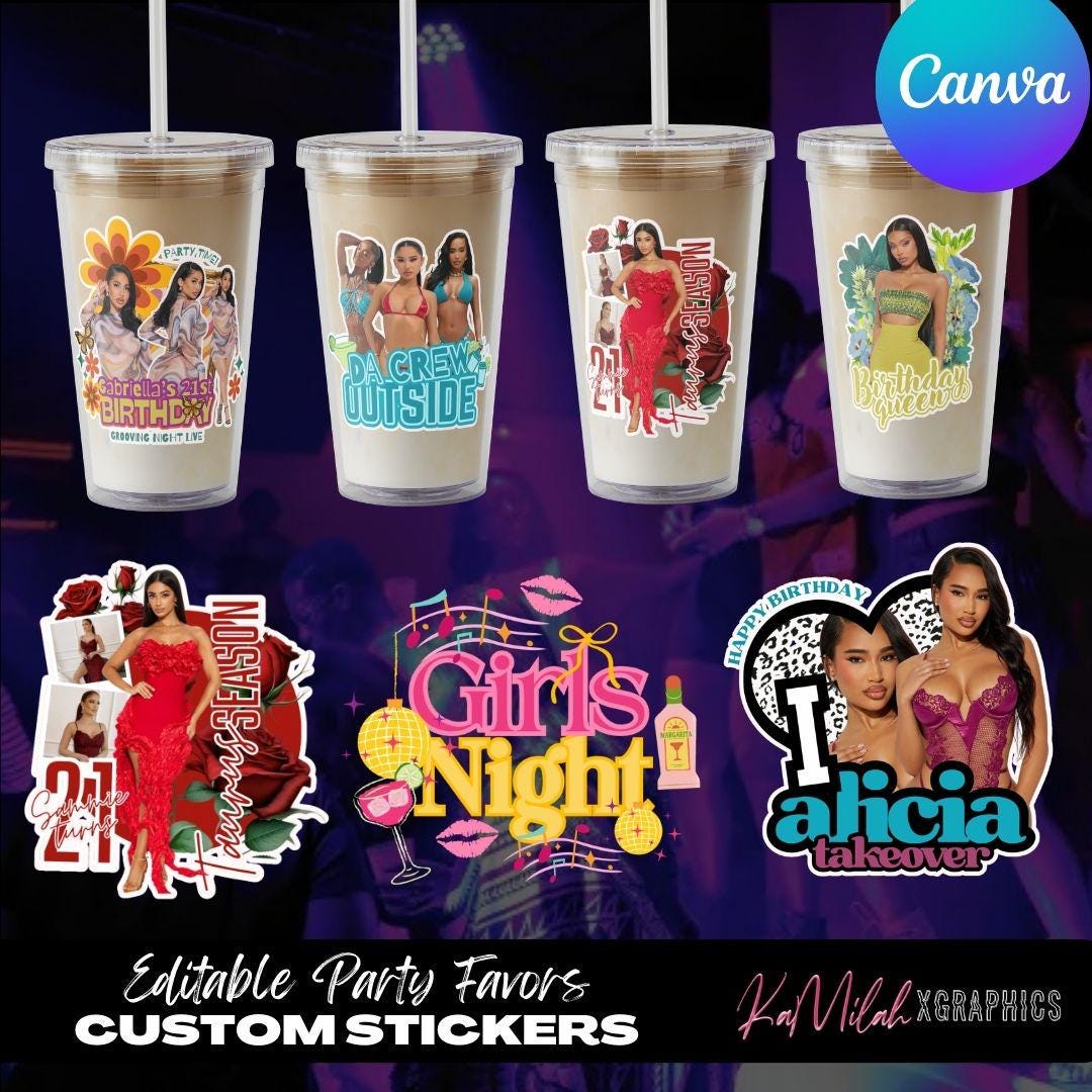 Editable Party Cup Template, Custom Styrofoam Cup Design (canva) - Etsy