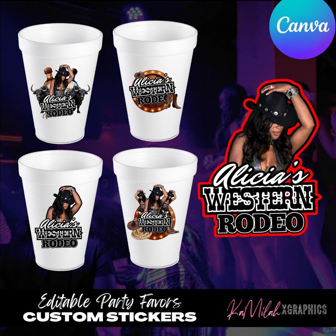 Editable Party Favors, Editable Party Cup Template, Customizable ...