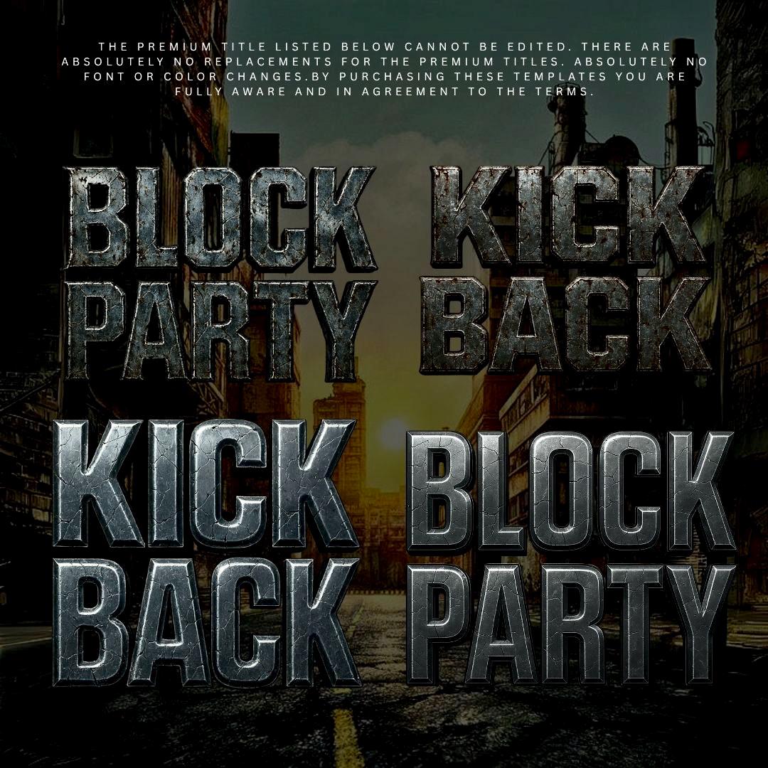 Kickback Block Party Flyer Templates, Editable Canva (digital Download ...