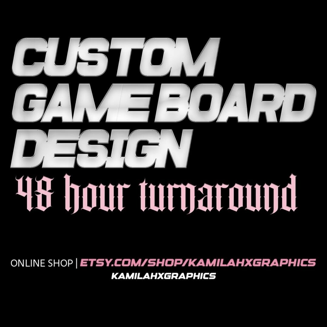 Custom Game Board Design (1 Design Only)! We Design for You! - Etsy